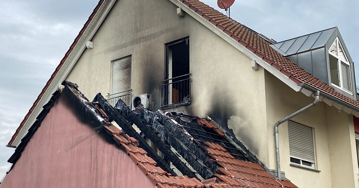 Dachstuhl-Brand in Mainaschaff