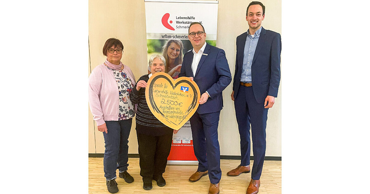 Raiffeisen-Volksbank AB spendet 2.500 Euro an Lebenshilfe Werkstätten