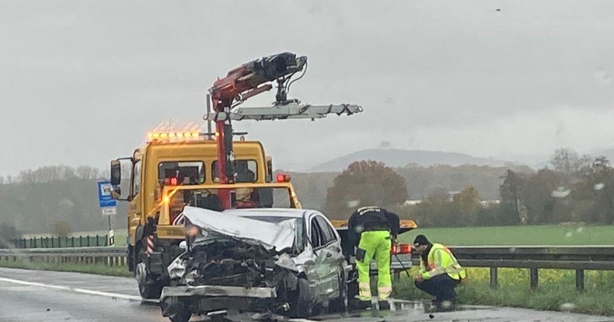 Regennasse Fahrbahn: Schwerer Unfall auf A66 bei Langenselbold
