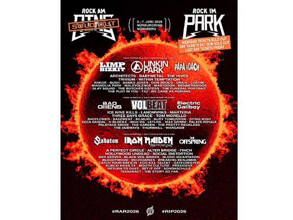 Das Line-up für Rock im Park 2026 steht komplett