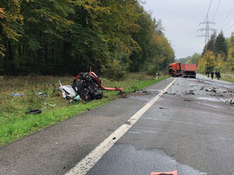 Tödlicher Unfall bei Dietzenbach nach Frontalzusammenstoß